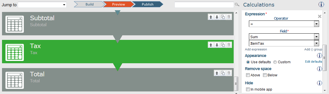 Calculating tax on a form for QuickBooks – doForms Support